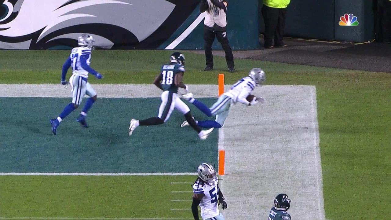 Dallas Cowboys cornerback Trevon Diggs gets knee down for sliding INT