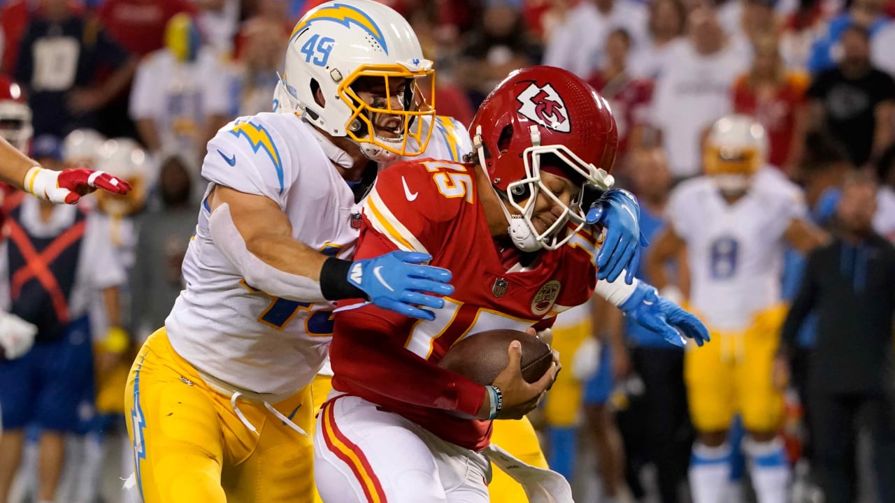 Los Angeles Chargers linebacker Drue Tranquill and linebacker Khalil ...