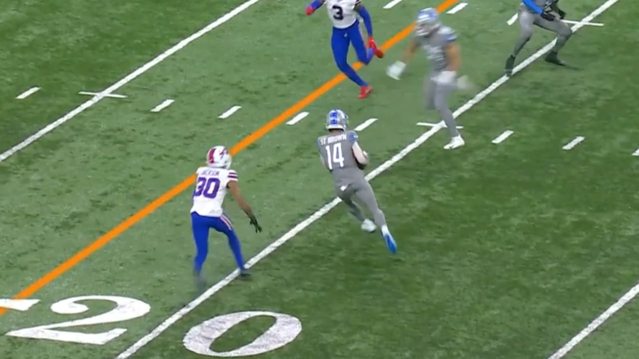 Detroit Lions wide receiver Amon-Ra St. Brown shakes off Buffalo Bills ...