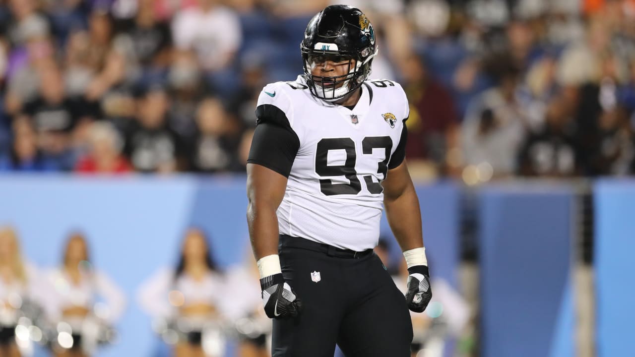 Jacksonville Jaguars rookie defensive lineman Israel Antwine engulfs ...