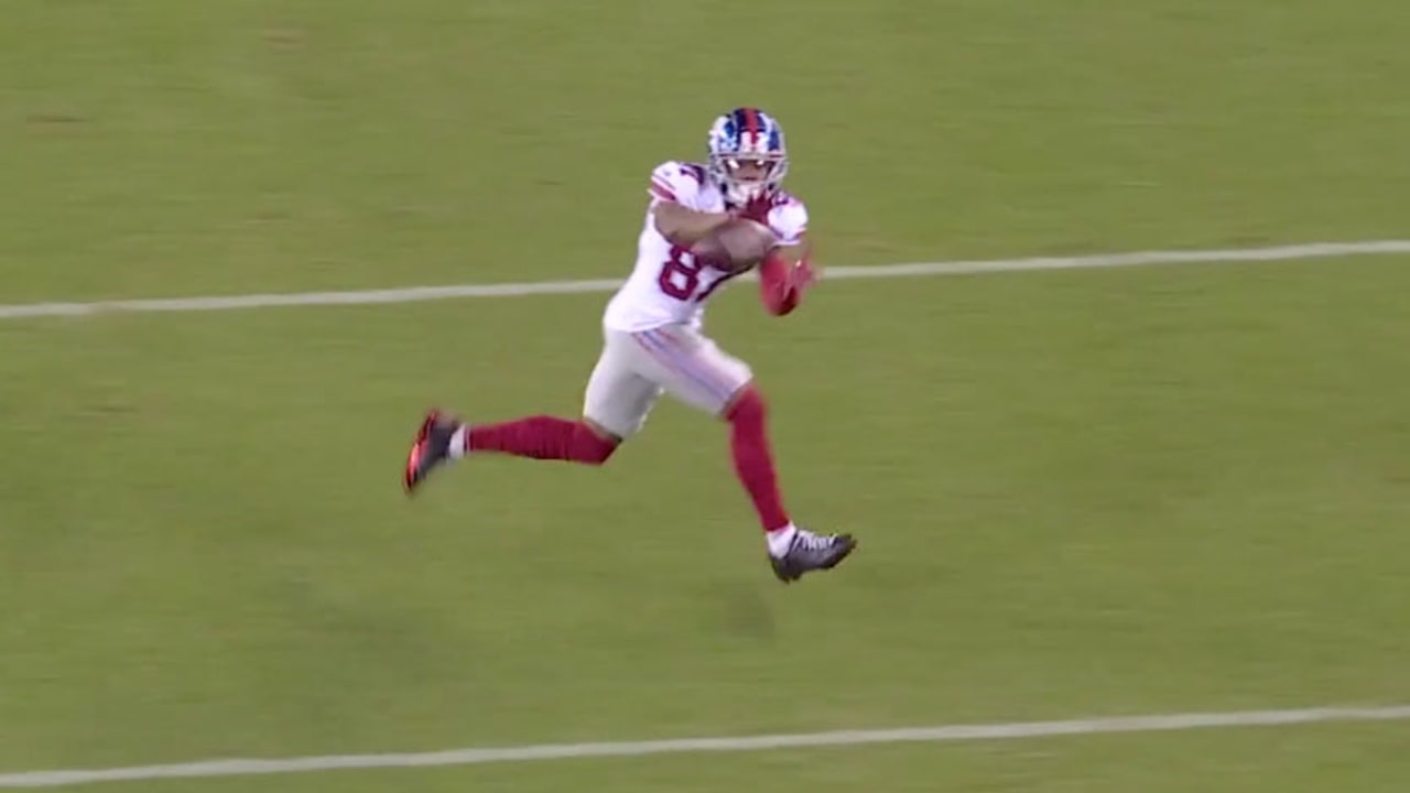 New York Giants wide receiver Sterling Shepard's first catch in return ...