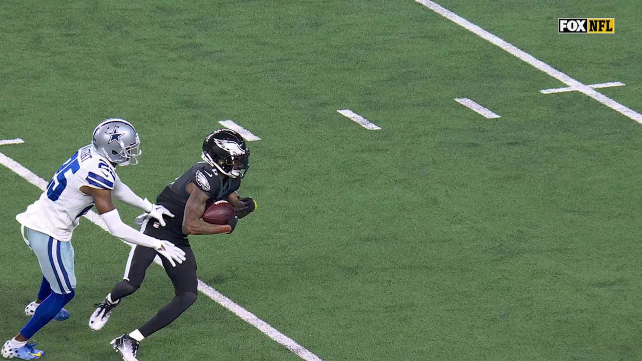 Philadelphia Eagles wide receiver DeVonta Smith climbs ladder for ...