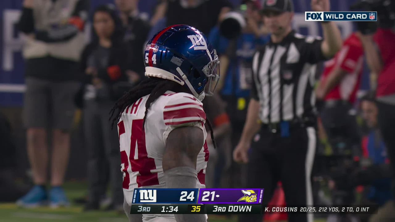 New York Giants linebacker Jaylon Smith infiltrates Minnesota Vikings ...