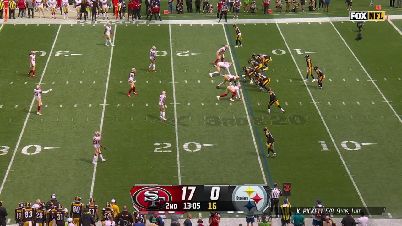 Drake Jackson infiltrates pocket again to trip up Pickett for takedown