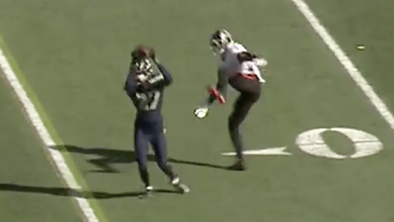 Seattle Seahawks defensive back Tariq Woolen's first career INT comes ...
