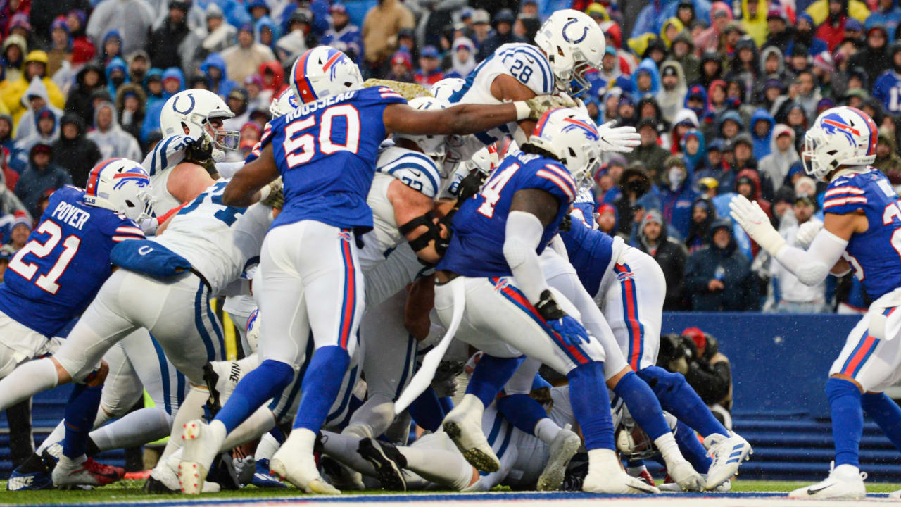 Indianapolis Colts running back Jonathan Taylor soars over Bills ...