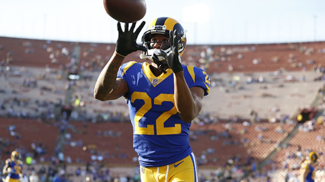 Marcus Peters warms up prior to matchup against Vikings