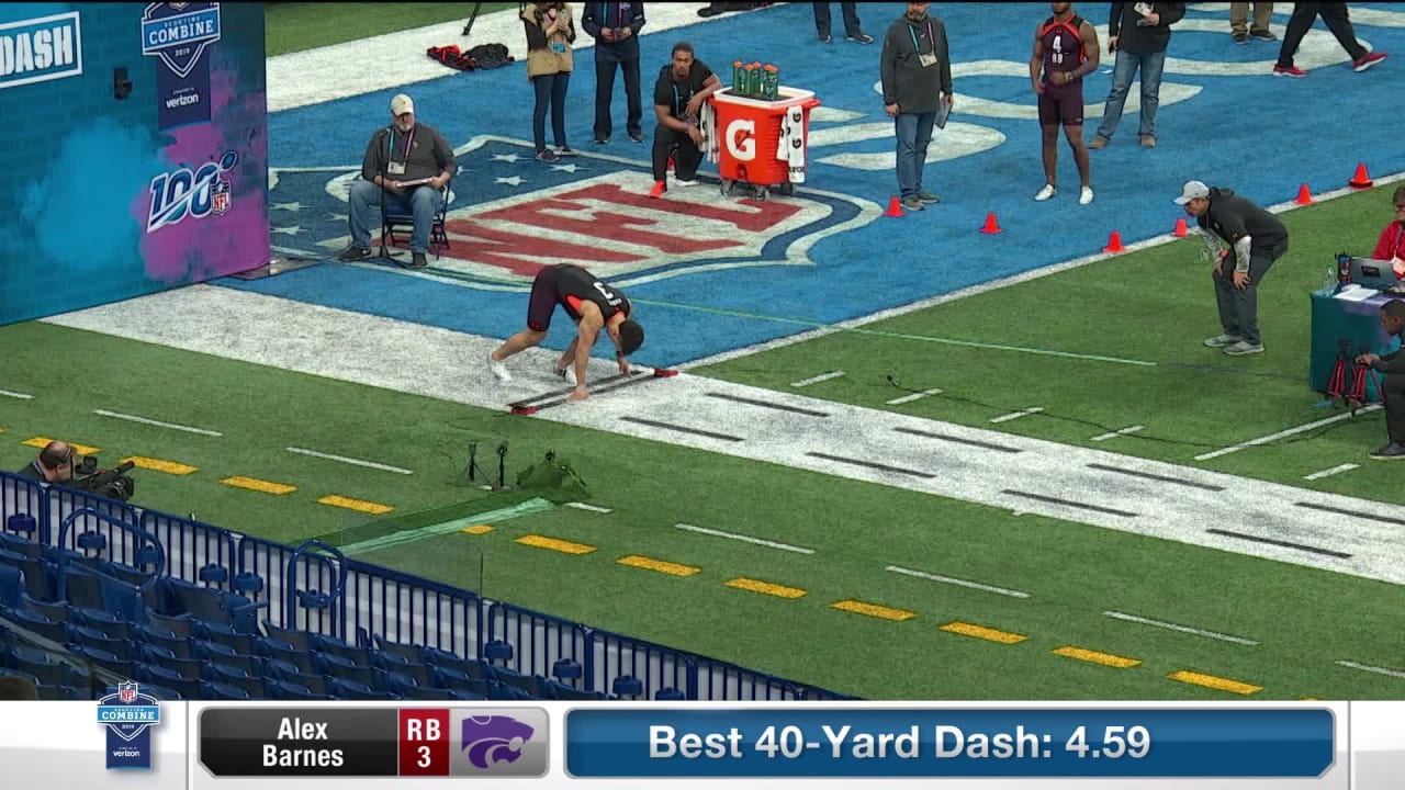 Kansas State running back Alex Barnes' full 2019 NFL Scouting Combine ...