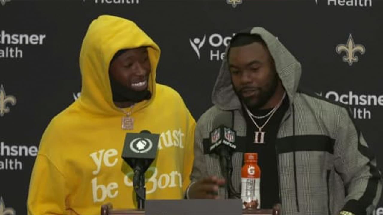 New Orleans Saints running back Mark Ingram shouts out P.J. Williams ...