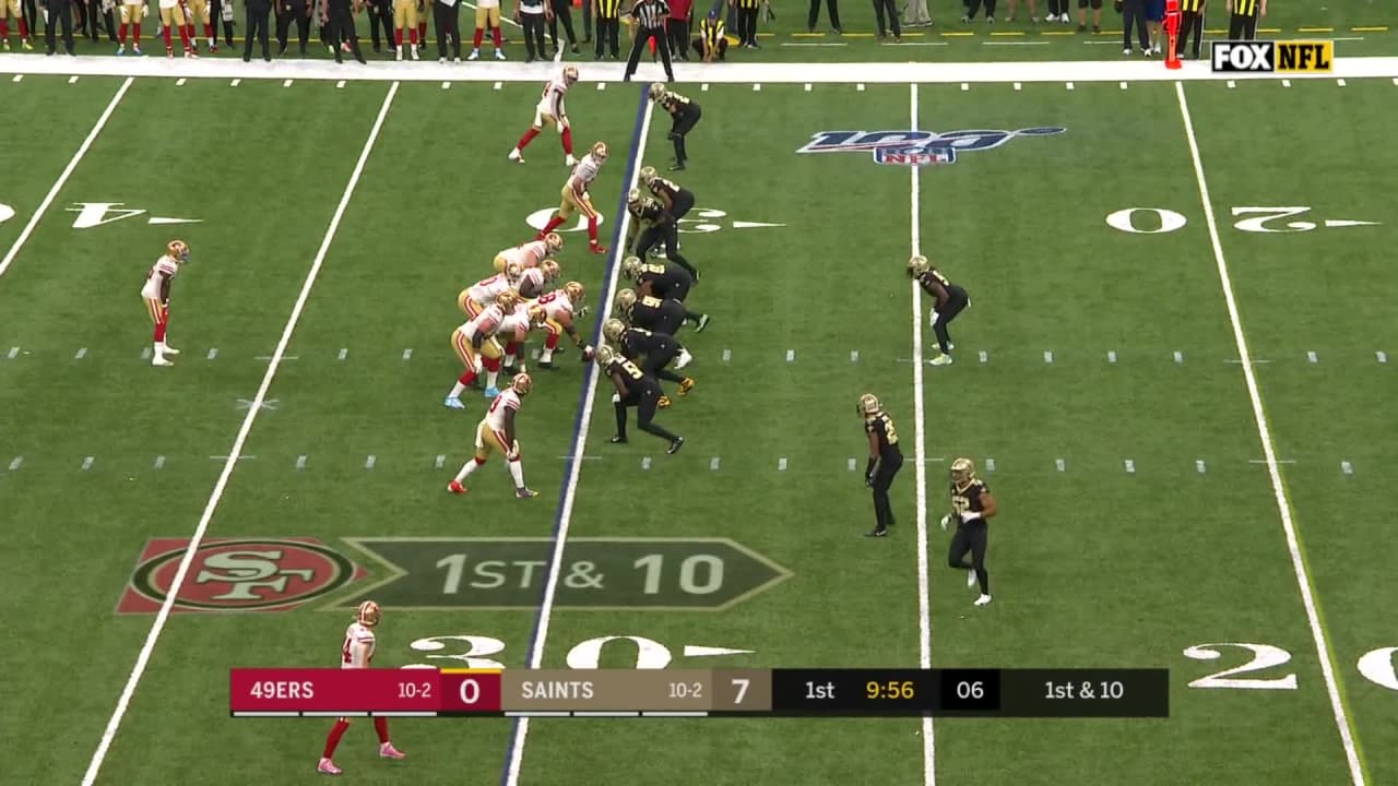 Deebo Samuel gains 25 yards on catch-and-run