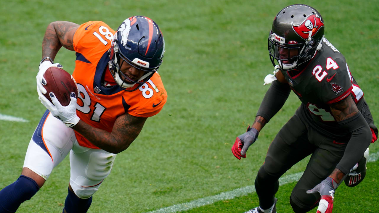 Denver Broncos wide receiver Tim Patrick puts Tampa Bay Buccaneers ...