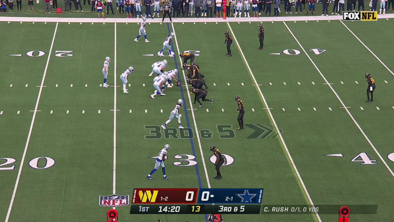 Dallas Cowboys quarterback Cooper Rush connects with running back ...