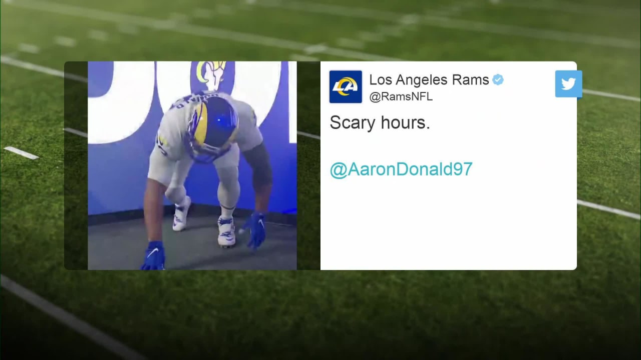 First look: Los Angeles Rams defensive tackle Aaron Donald wearing Rams ...