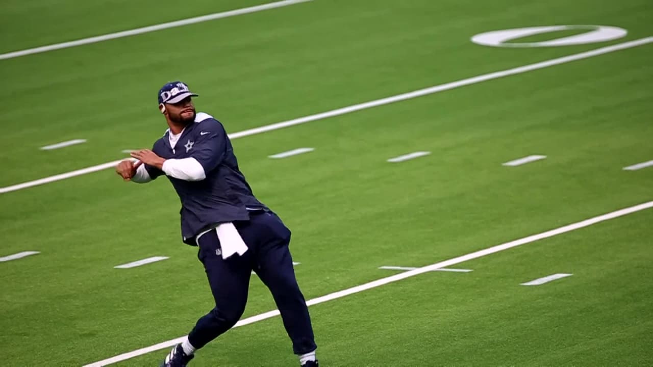 'Dak Dance' is back! Dallas Cowboys quarterback Dak Prescott warms up ...