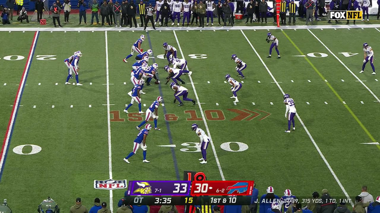 Buffalo Bills quarterback Josh Allen keeps it himself and trucks a ...