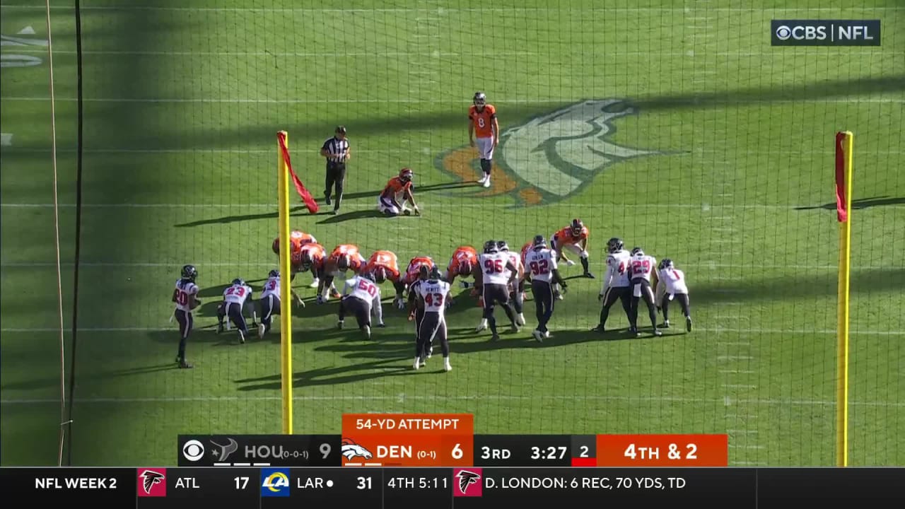 Denver Broncos' delay-of-game penalty pushes kicker Brandon McManus out ...