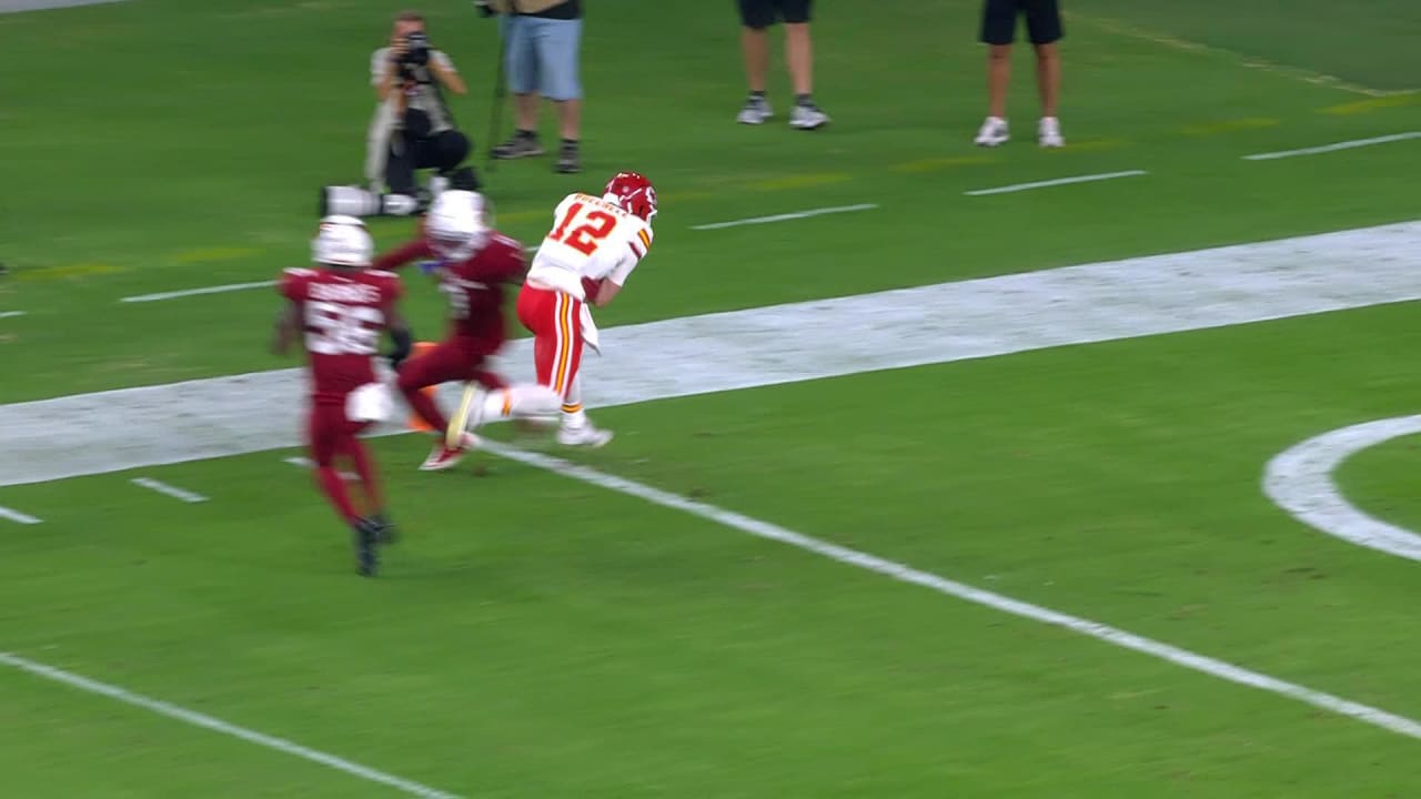 Kansas City Chiefs quarterback Shane Buechele jukes at last moment to ...