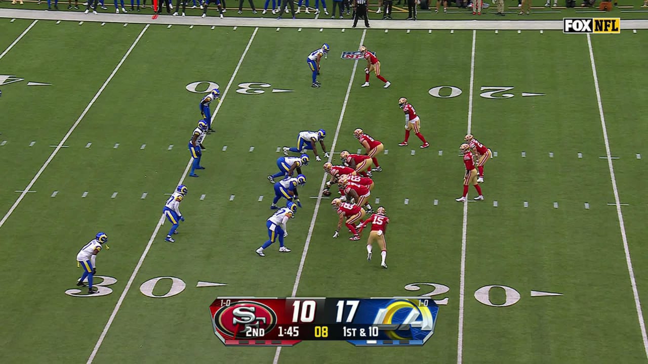 San Francisco 49ers wide receiver Deebo Samuel jukes and jives down the ...