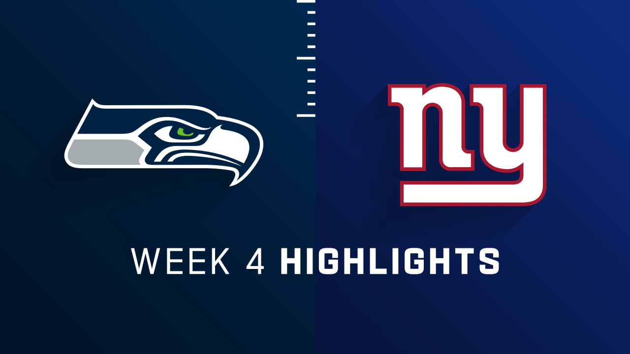 Seattle Seahawks vs. New York Giants highlights | Week 4