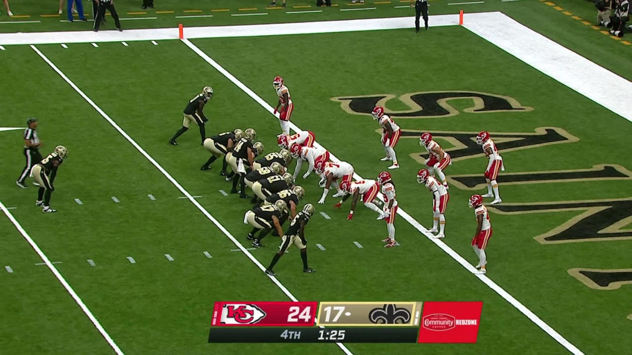 New Orleans Saints running back Ellis Merriweather goes untouched on 2 ...