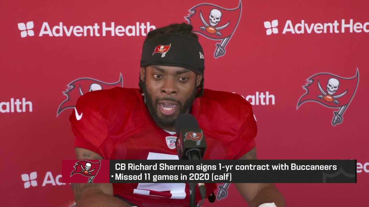 First look: Buccaneers cornerback Richard Sherman in Tampa Bay practice ...