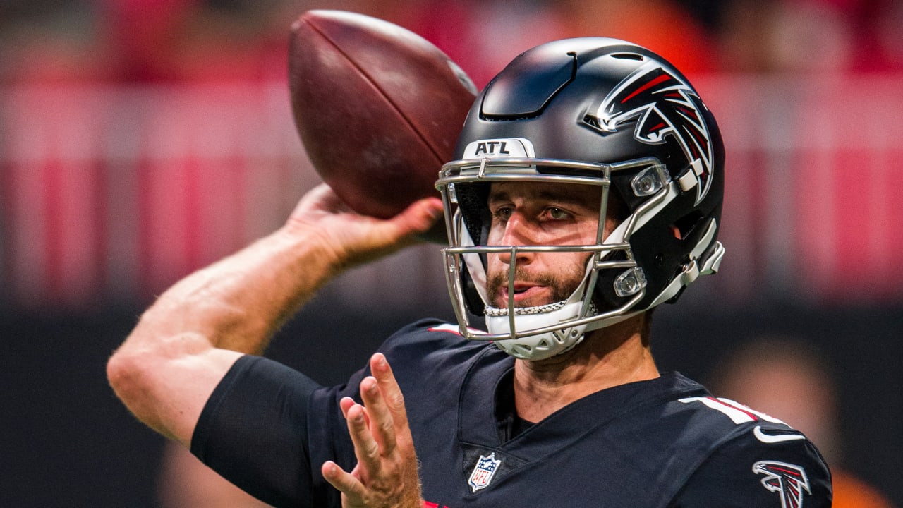 Atlanta Falcons quarterback Josh Rosen rips a fadeaway touchdown laser ...