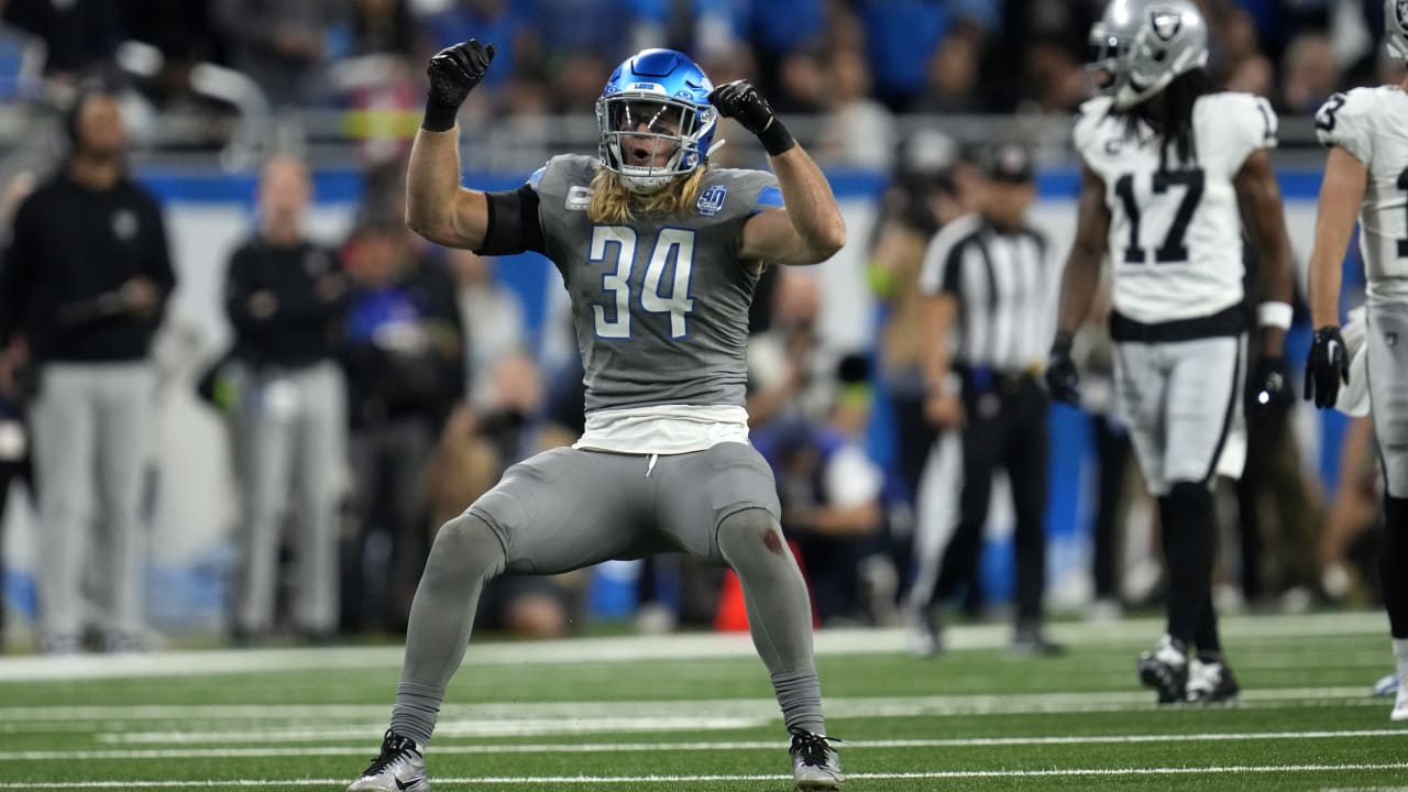 Detroit Lions linebacker Alex Anzalone lunges for epic Superman-dive ...