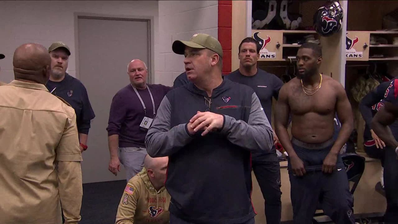 Houston Texans locker room goes wild after head coach Bill O'Brien ...