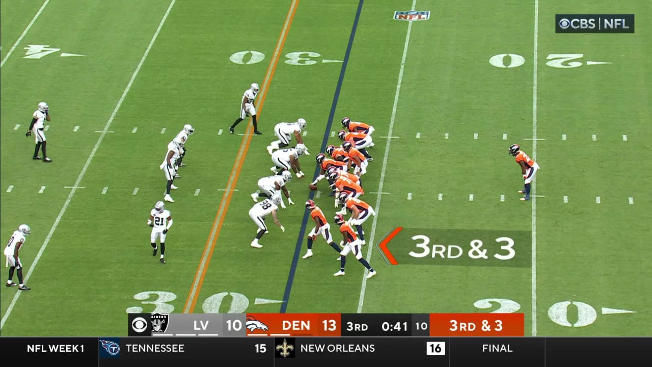 Denver Broncos running back Samaje Perine shakes off would-be tackle ...