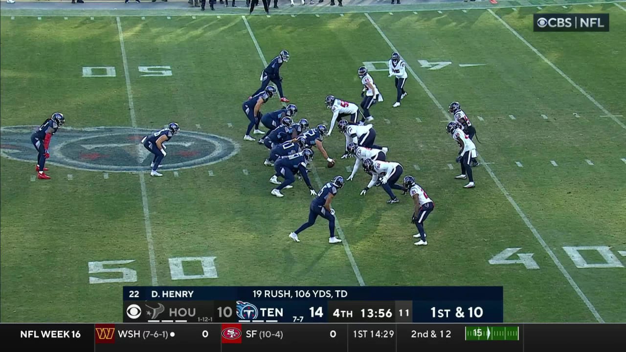 Houston Texans linebacker Jake Hansen strips football from Derrick ...