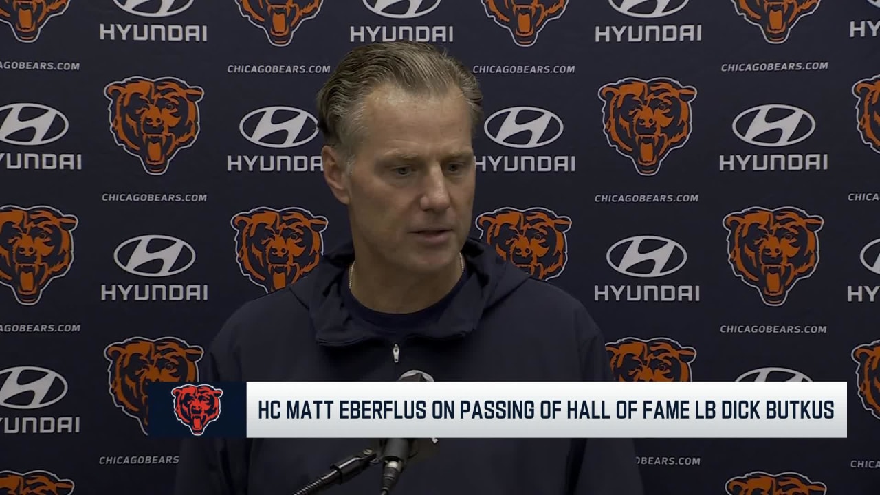 Chicago Bears head coach Matt Eberflus: Pro Football Hall of Fame ...