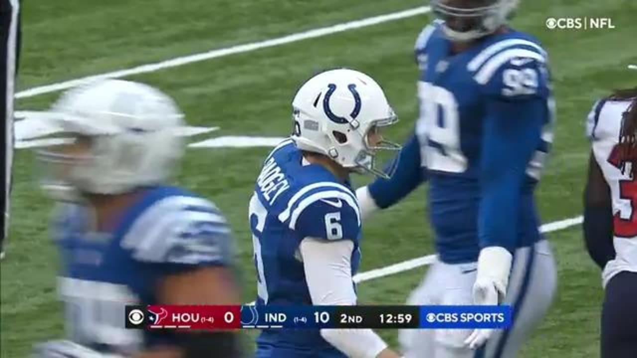 Indianapolis Colts kicker Mike Badgley drills his first field goal as a ...