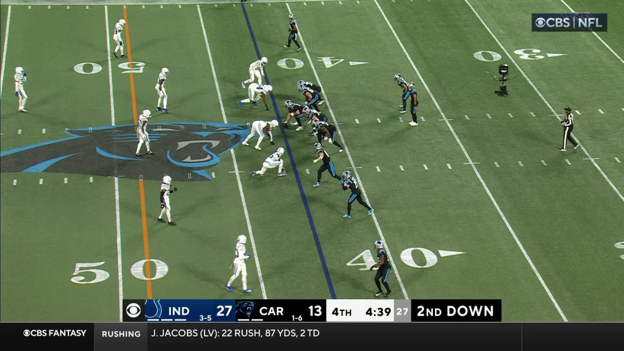 Indianapolis Colts linebacker Segun Olubi's first career interception ...