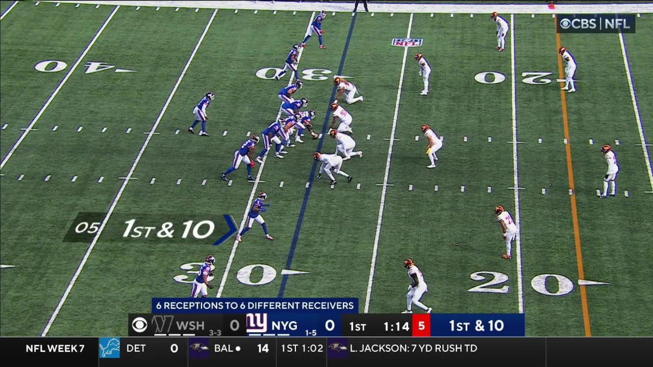 New York Giants quarterback Tyrod Taylor zooms ahead for 20-yard run ...