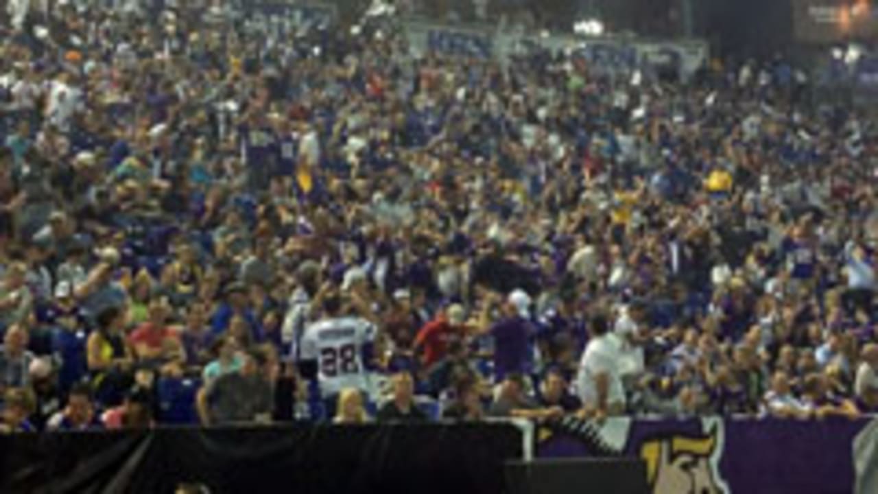 Minnesota Vikings fans go crazy in Metrodome