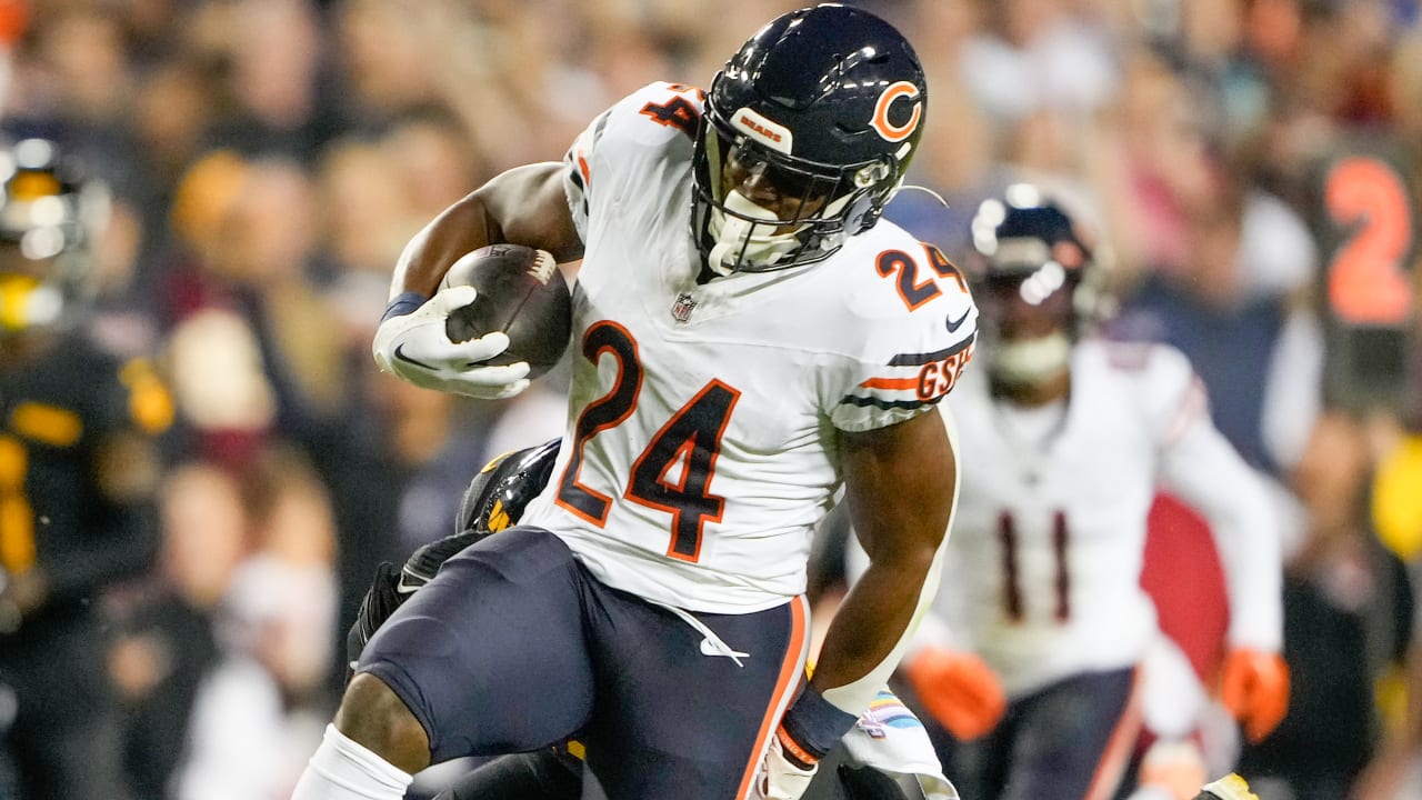 Chicago Bears running back Khalil Herbert shows off burst on 34-yard ...