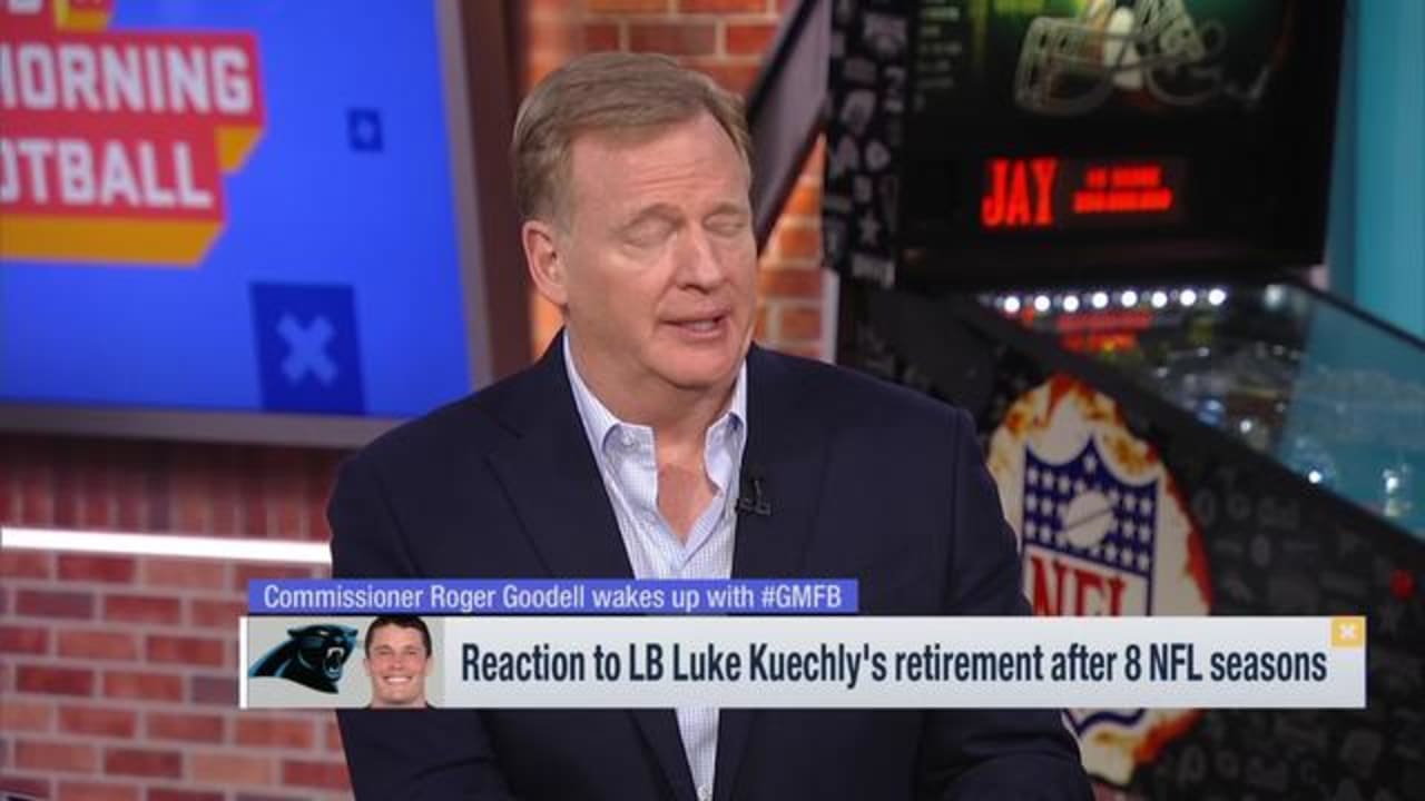 Roger Goodell reacts to Carolina Panthers LB Luke Kuechly's surprise ...