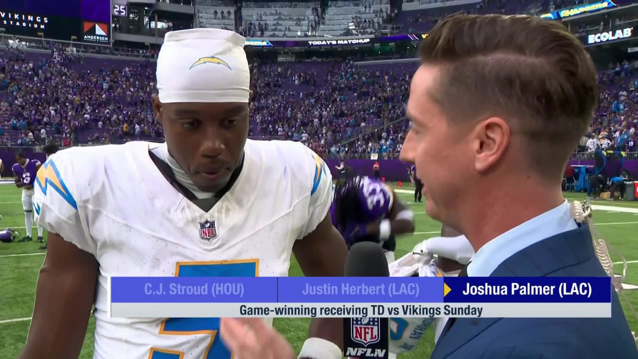 Los Angeles Chargers wide receiver Joshua Palmer on Chargers Week 3 win ...
