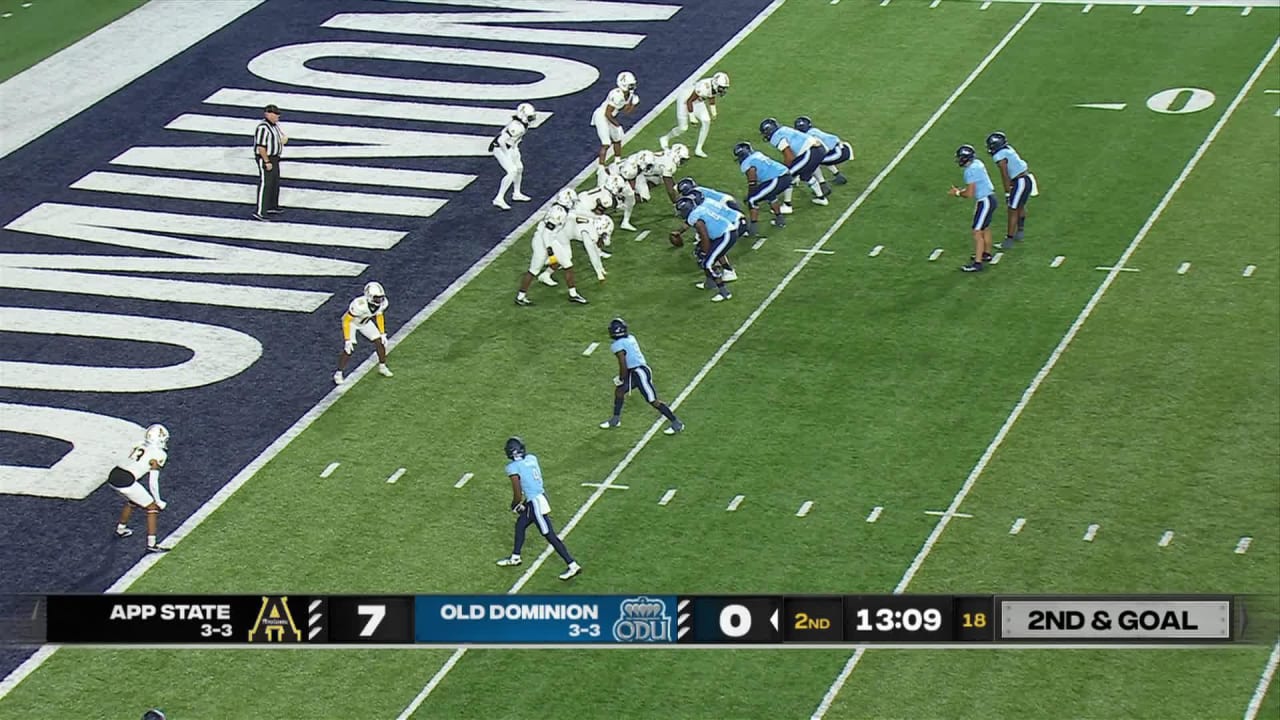 Old Dominion Monarchs quarterback Grant Wilson's shovel pass results in 3-yard TD connection to ...