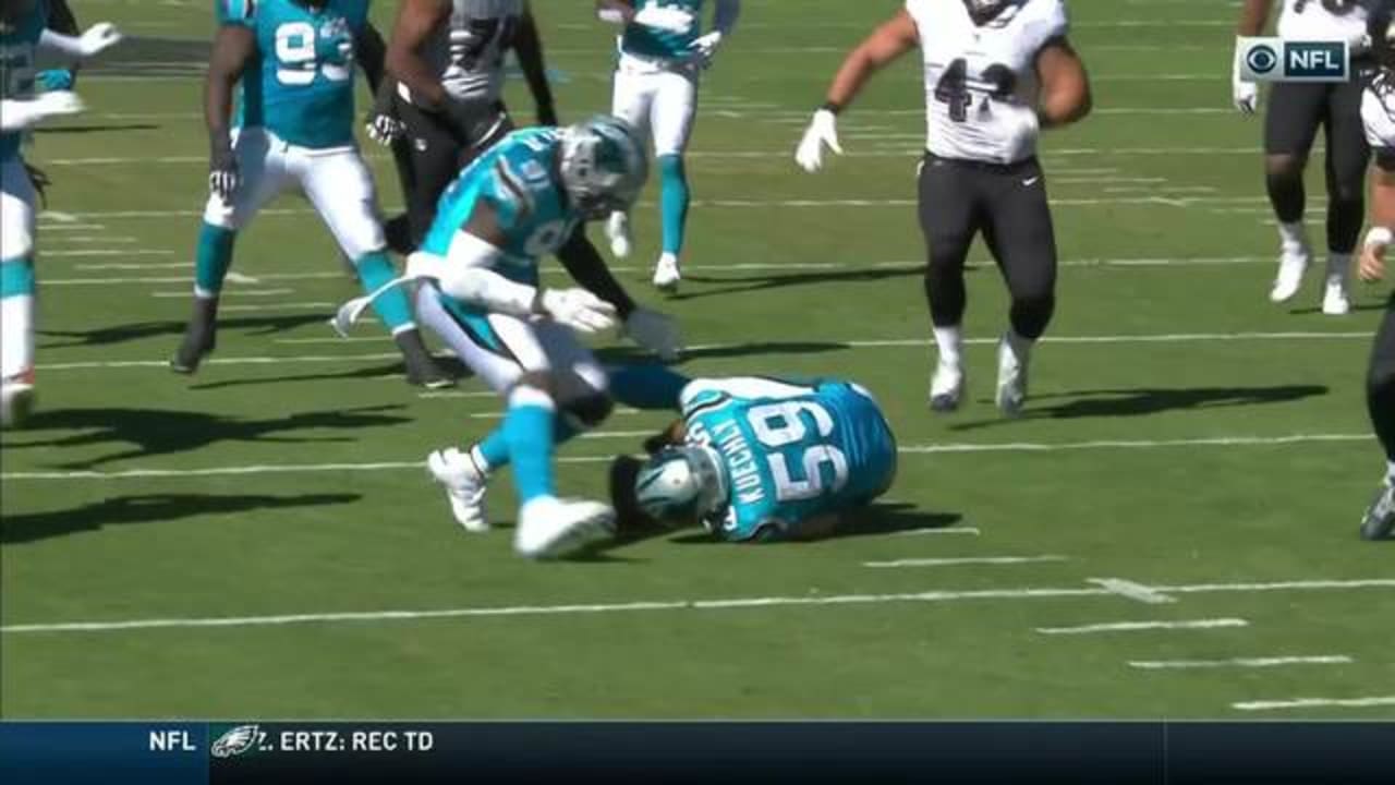 Kyle Love pops ball from Collins for red-zone fumble