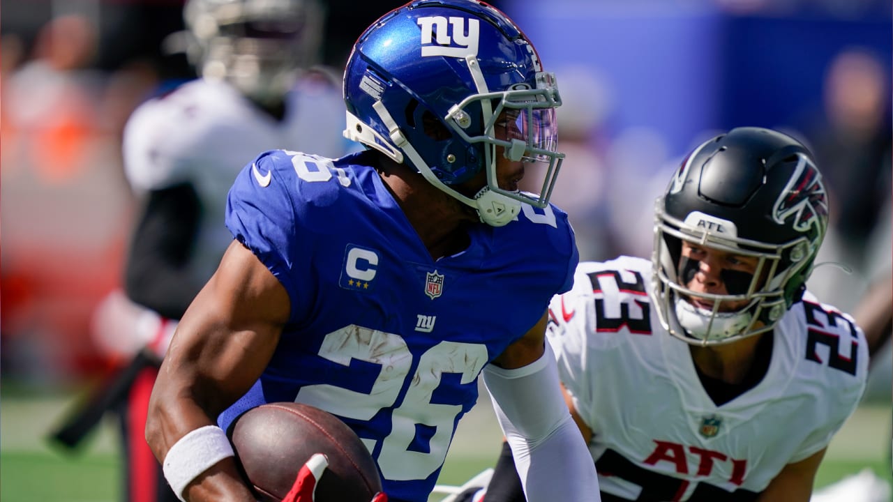 New York Giants running back Saquon Barkley's first TD of 2021 is epic ...