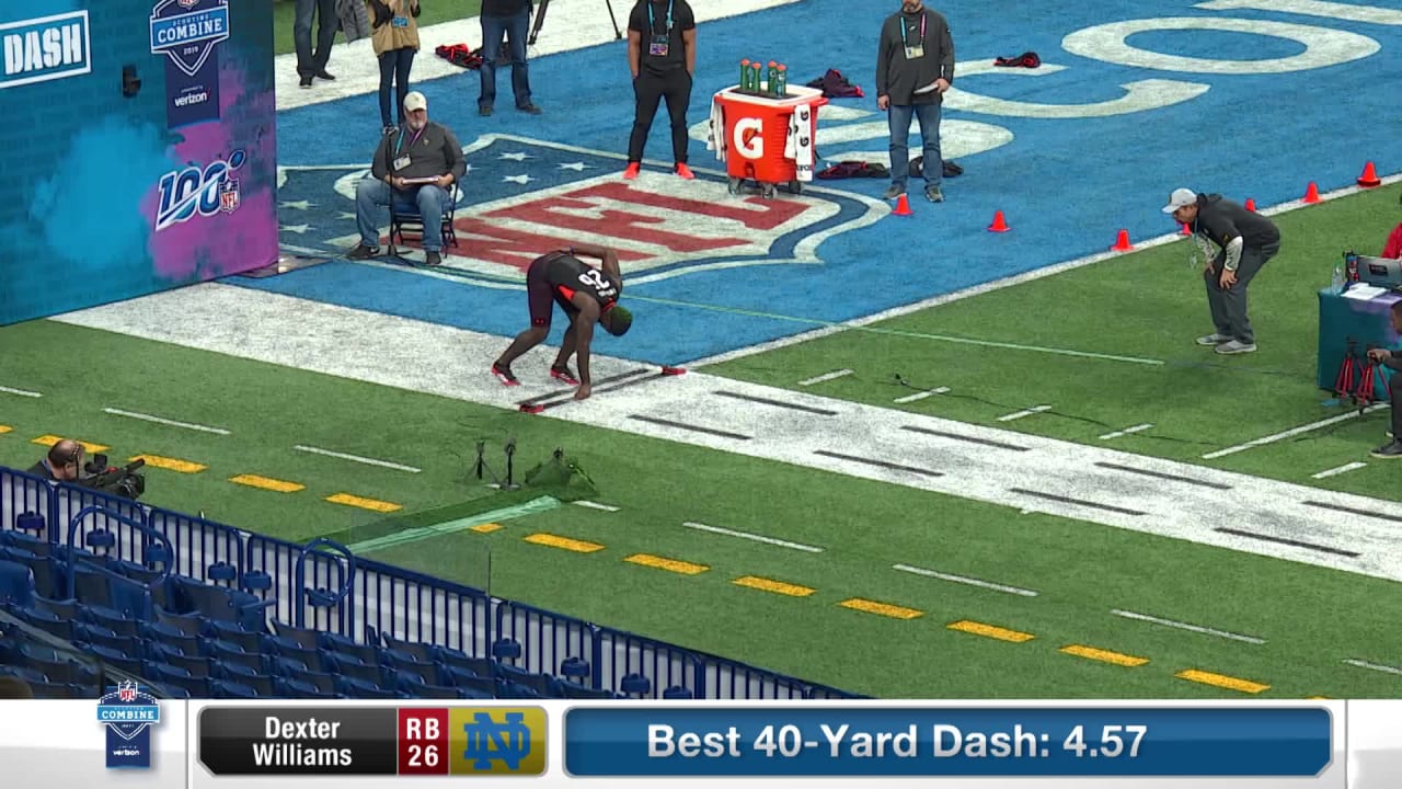 Notre Dame running back Dexter Williams' full 2019 NFL Scouting Combine ...
