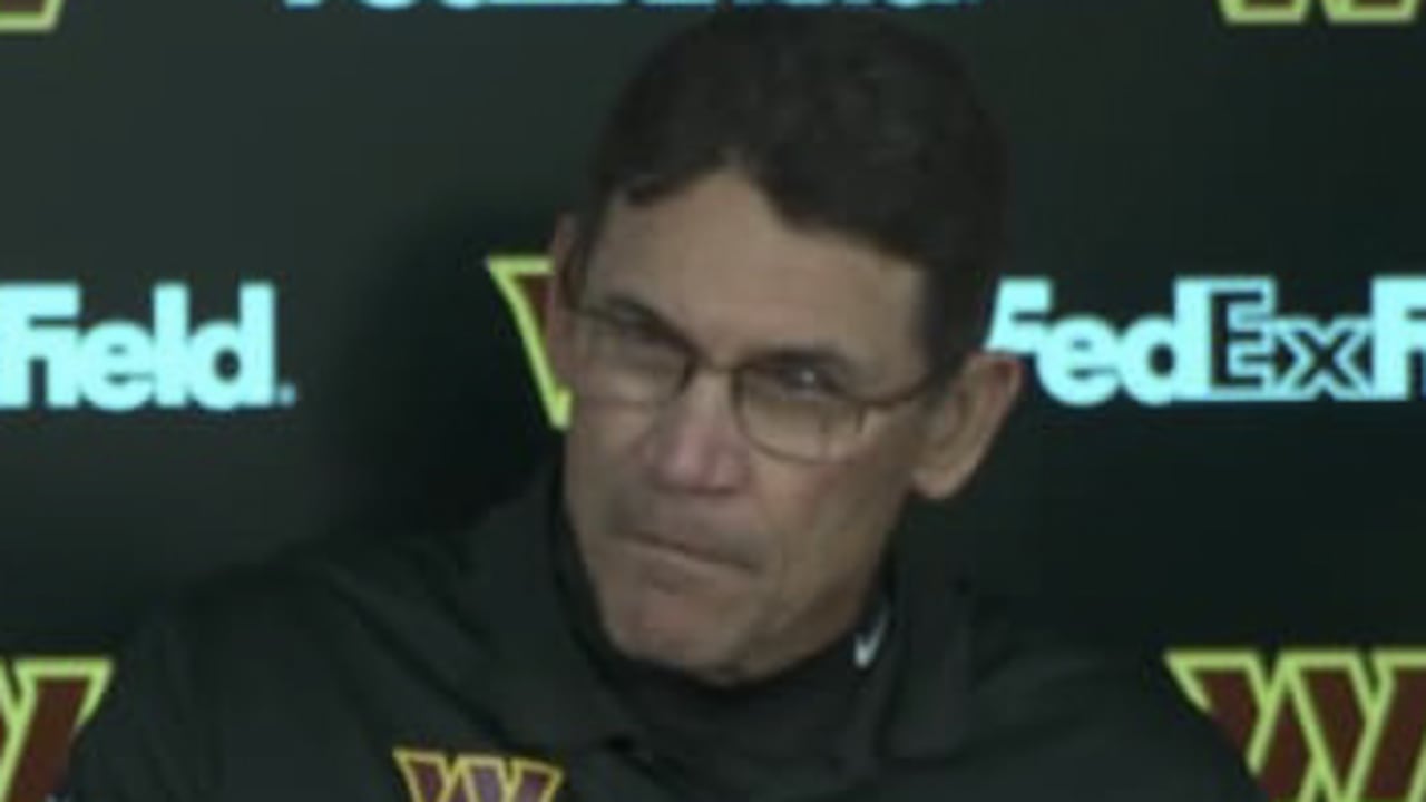 Washington Commanders head coach Ron Rivera reacts to Week 17 loss vs ...