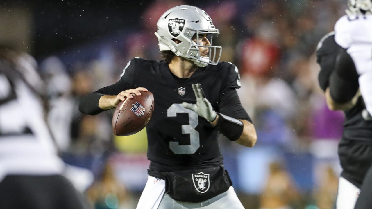 Can't-Miss Play: Las Vegas Raiders quarterback Jarrett Stidham unloads deep pass to Raiders wide ...
