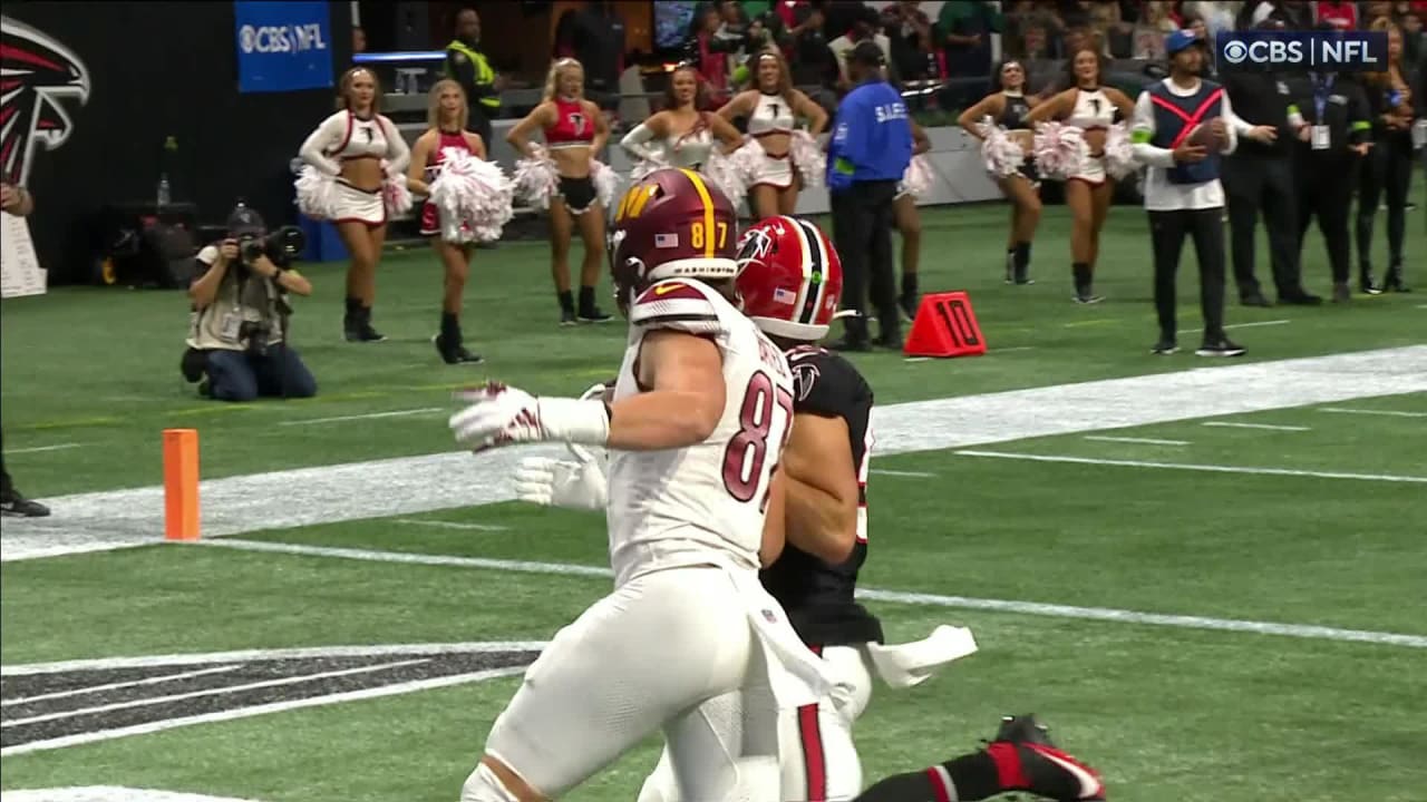 Washington Commanders running back Antonio Gibson walks into end zone ...