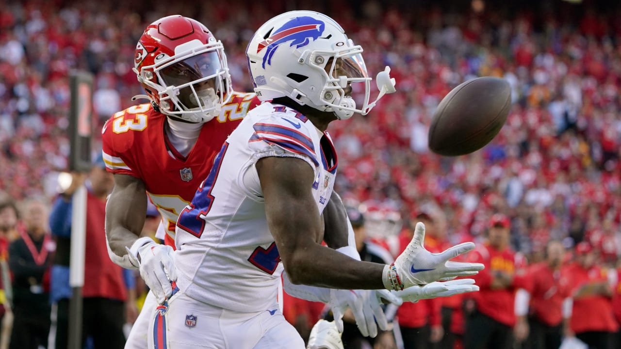 Buffalo Bills quarterback Josh Allen's 17-yard loft lands in wide ...
