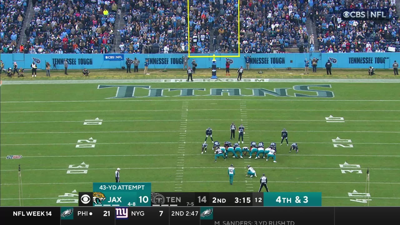 Jacksonville Jaguars kicker Riley Patterson's 43-yard FG makes it a 1 ...