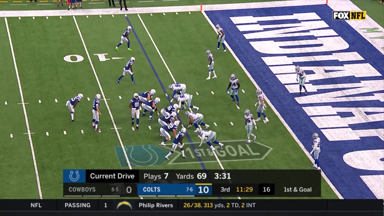 See Indianapolis Colts running back Marlon Mack plow for a 6-yard TD in ...
