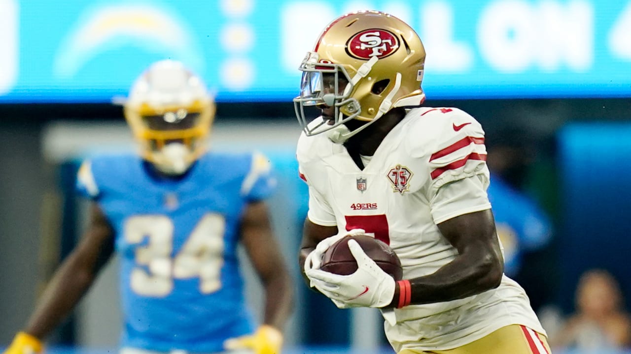 San Francisco safety Jared Mayden jumps Los Angeles Chargers ...