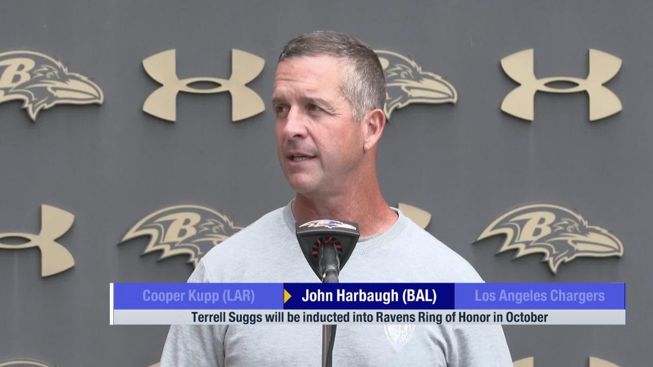 Baltimore Ravens head coach John Harbaugh on former linebacker Terrell ...